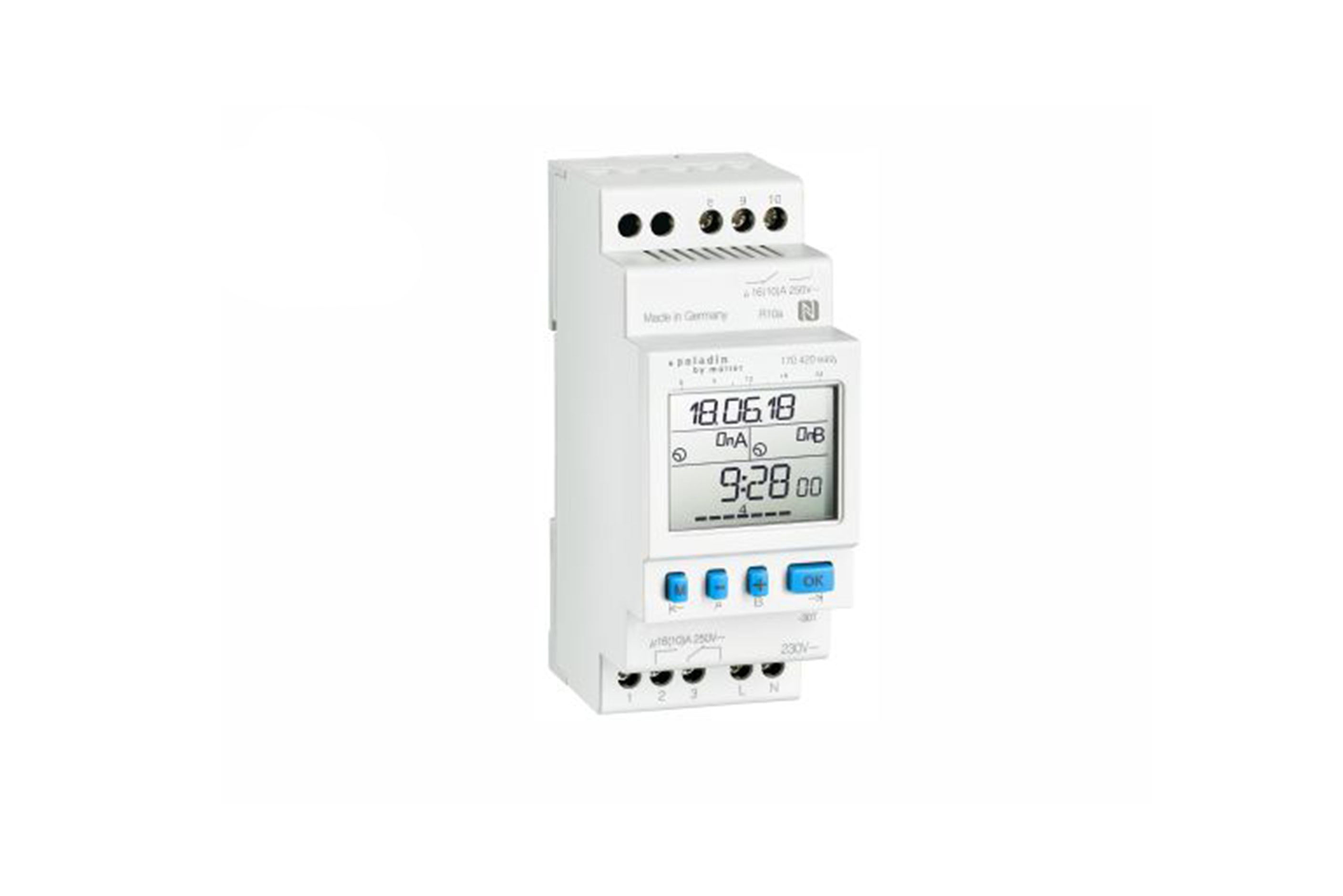 Weekly Programmable Timer Digital 230V Din Rail 170410 Hugo Muller ...
