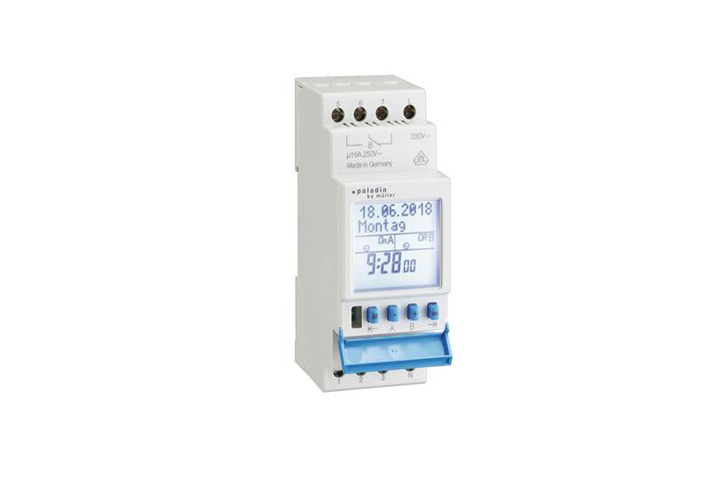 Digital Weekly Timer 2 Channel 230V Din Rail Mount 172421 Hugo Muller ...