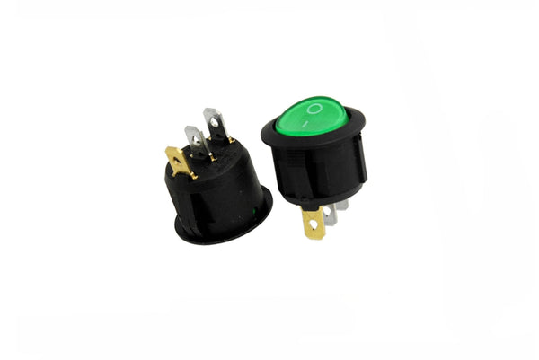 Rocker Switch On-Off 3Pin 6A 250VAC Round Type Color - Daier - Qahraba
