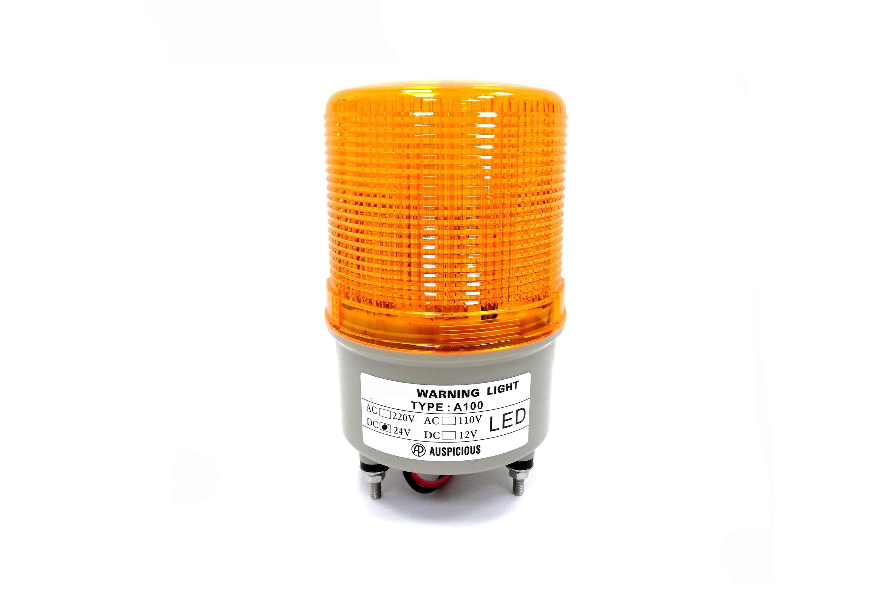Rotating Beacon Light LED Yellow Screw Mount Base A100 Auspicious - Qahraba