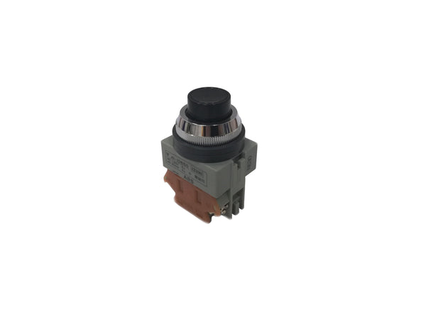 Non-Illuminated Push Button Black Momentary 25mm 1NC ABS201N Idec - Qahraba