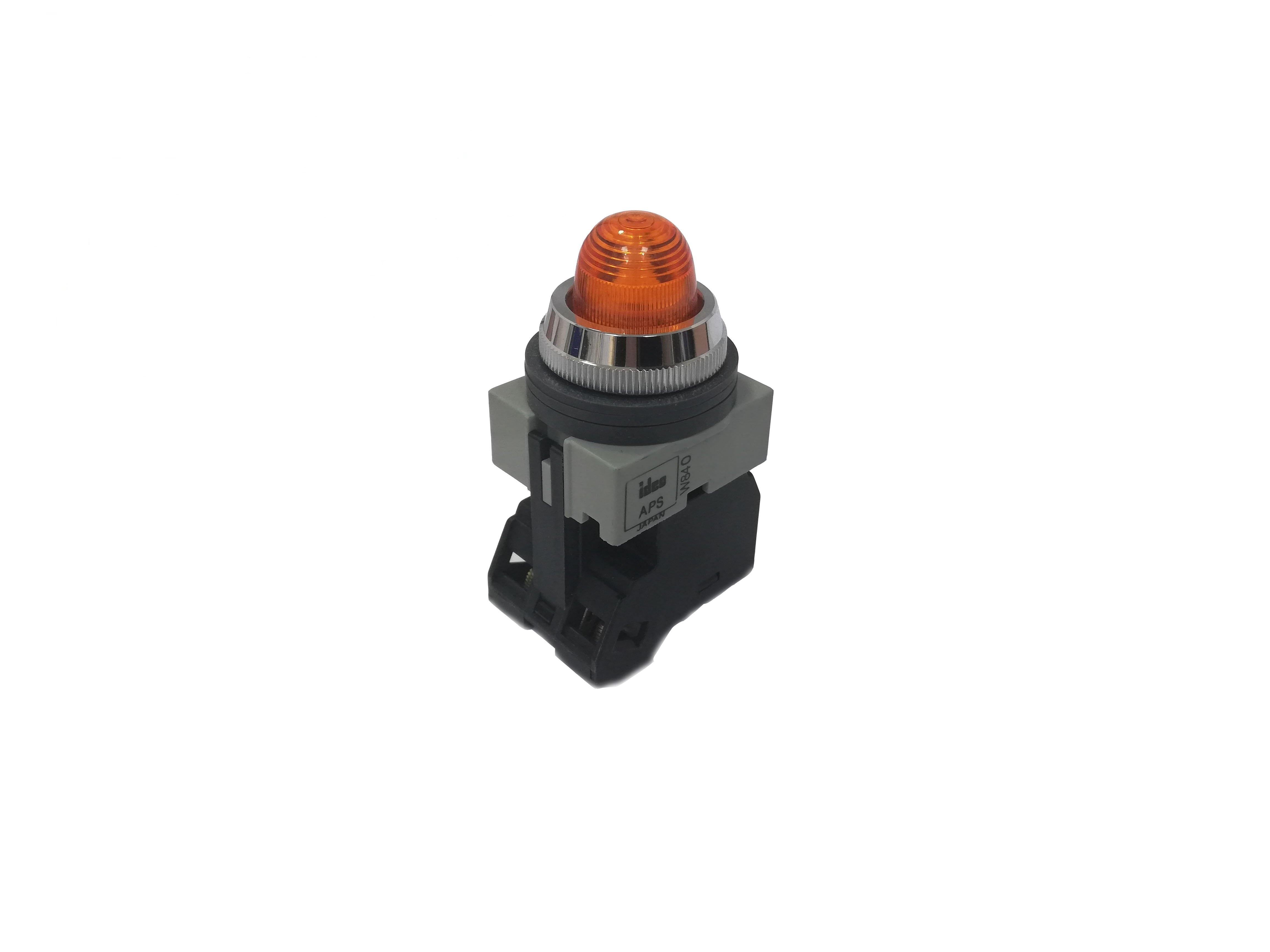 25mm TWS Series Pilot Indicator Light 100VAC/110VAC Yellow Color - APS ...