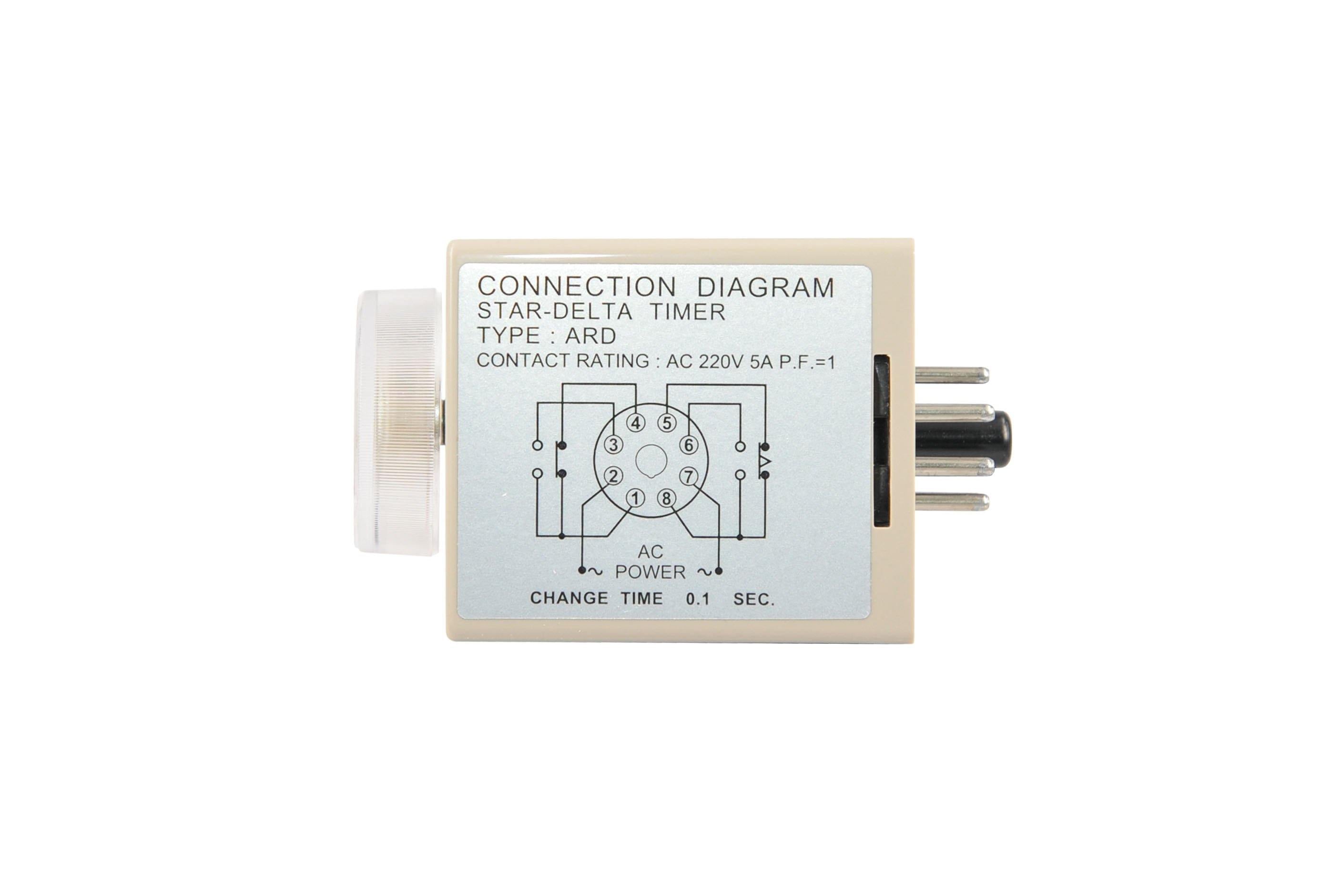 Star Delta Timer 8pin 220VAC 5A - ARD Anly Taiwan - Qahraba