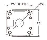 PVC Push Button Box 22mm One Hole IP65 White/Black B1A Auspicious - Qahraba
