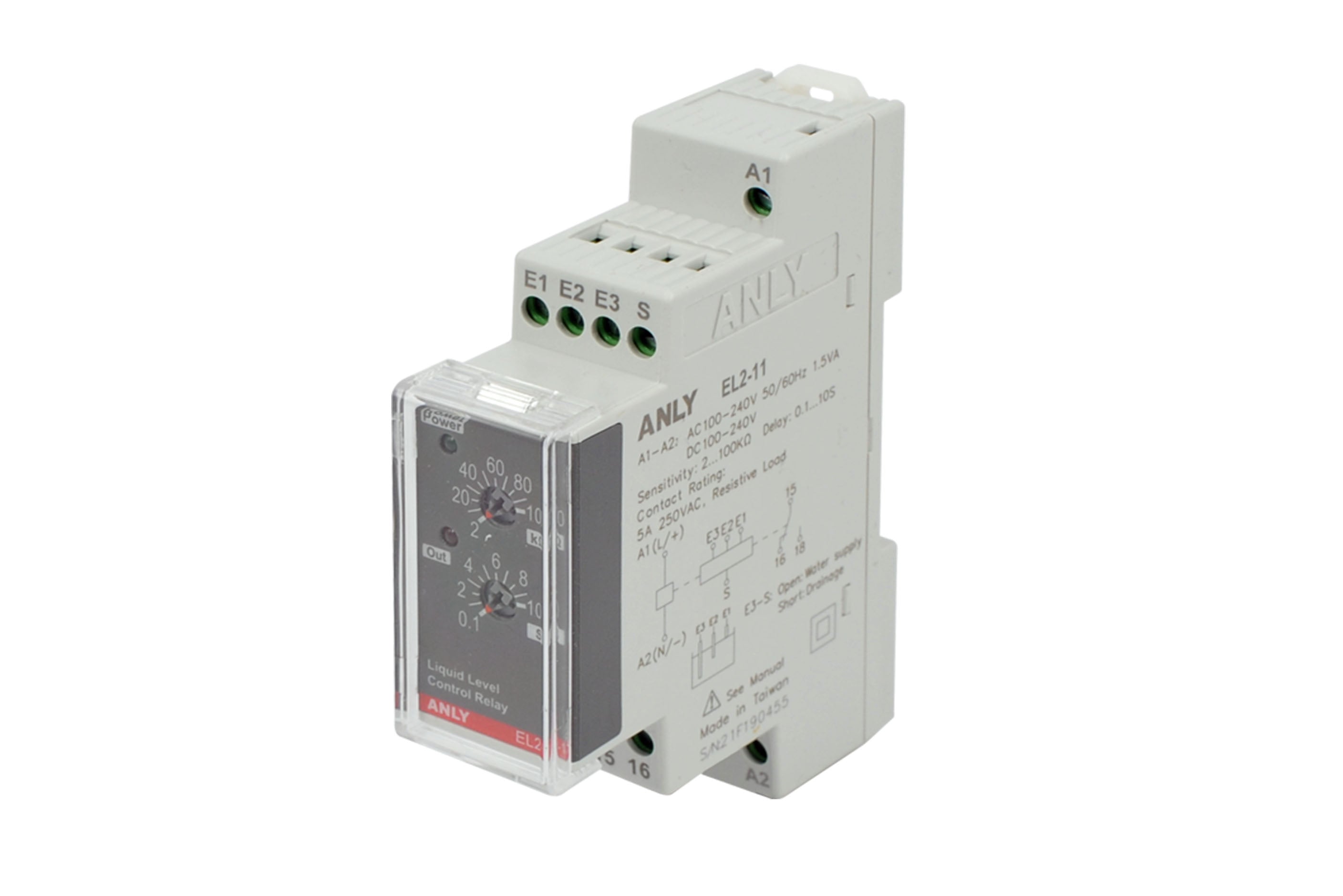 Level Control Relay for Electrolytic Fluid Din Rail Mount EL2-1 Anly ...