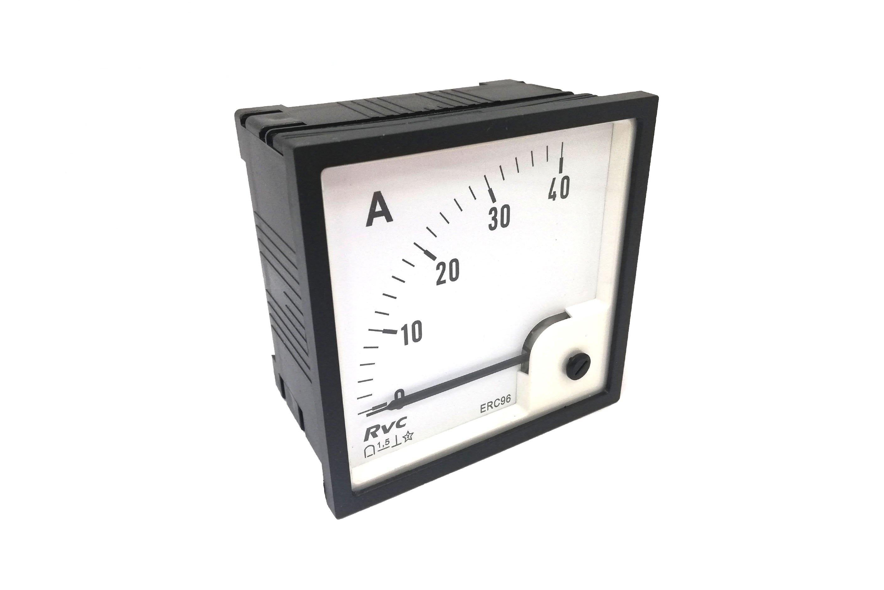 Analog DC Ammeter 96x96mm Direct Type ERC96AD Revalco - Qahraba