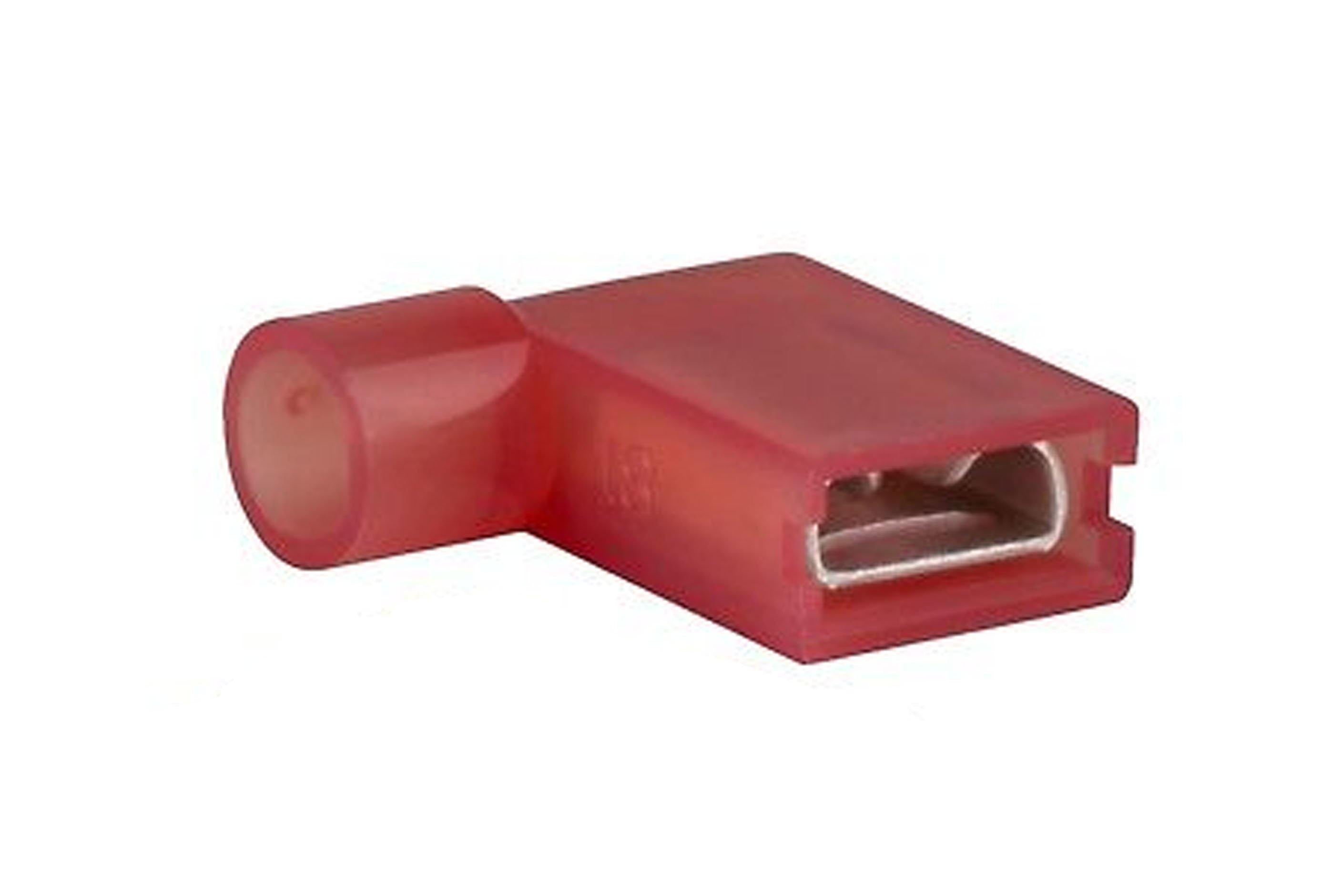 L Shape Female Red Insulated Cable Lugs Spade Flag Type 1.25-1.50mm (P ...