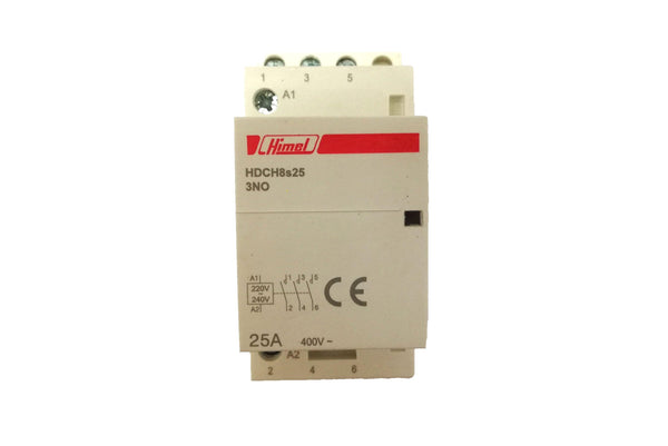 Modular Contactor 25A 3P 3NO - HDCH8s25330 Himel - Qahraba