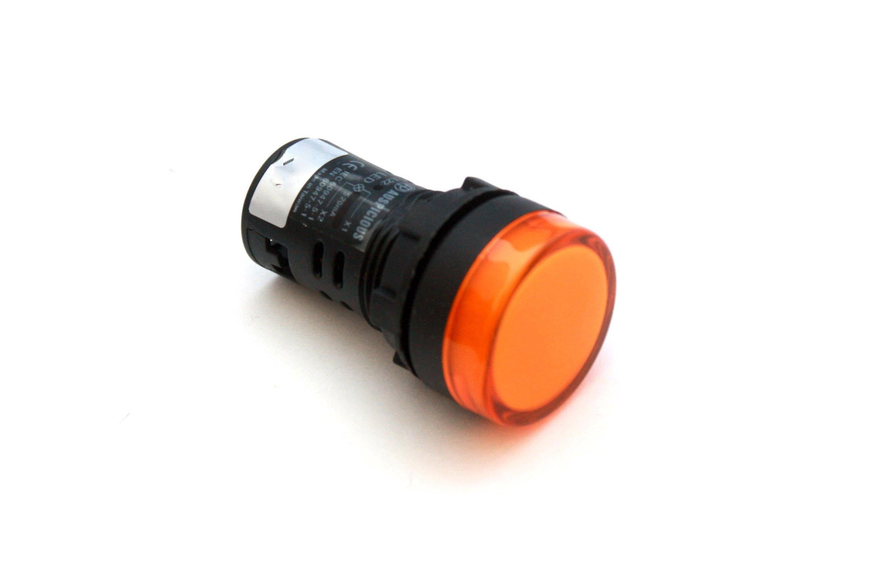 Panel Indicator LED 22mm Yellow Steady Light Model: L22 Auspicious ...