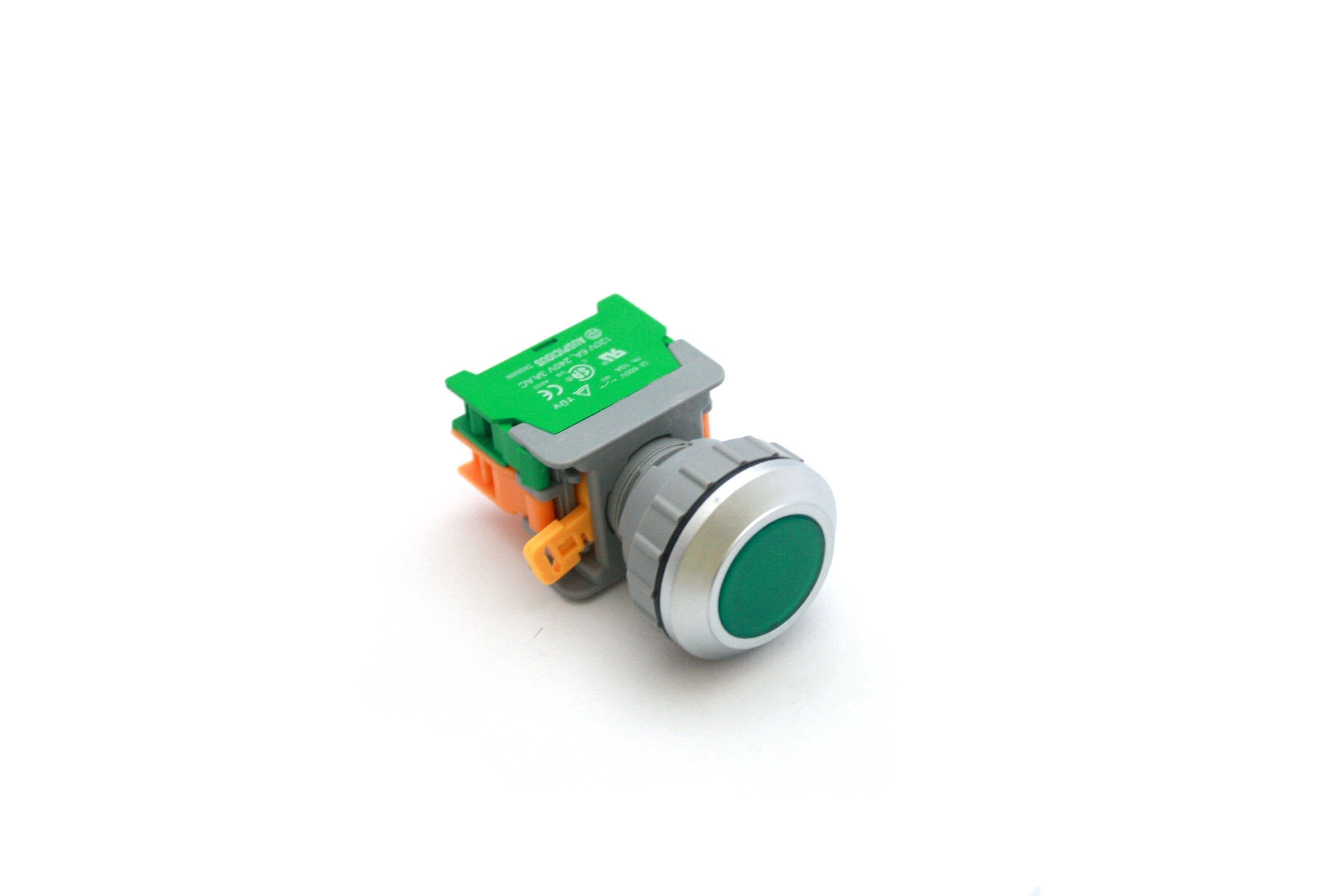 30mm Push Button Switch Momentary Illuminated Green LXB30 Auspicious ...