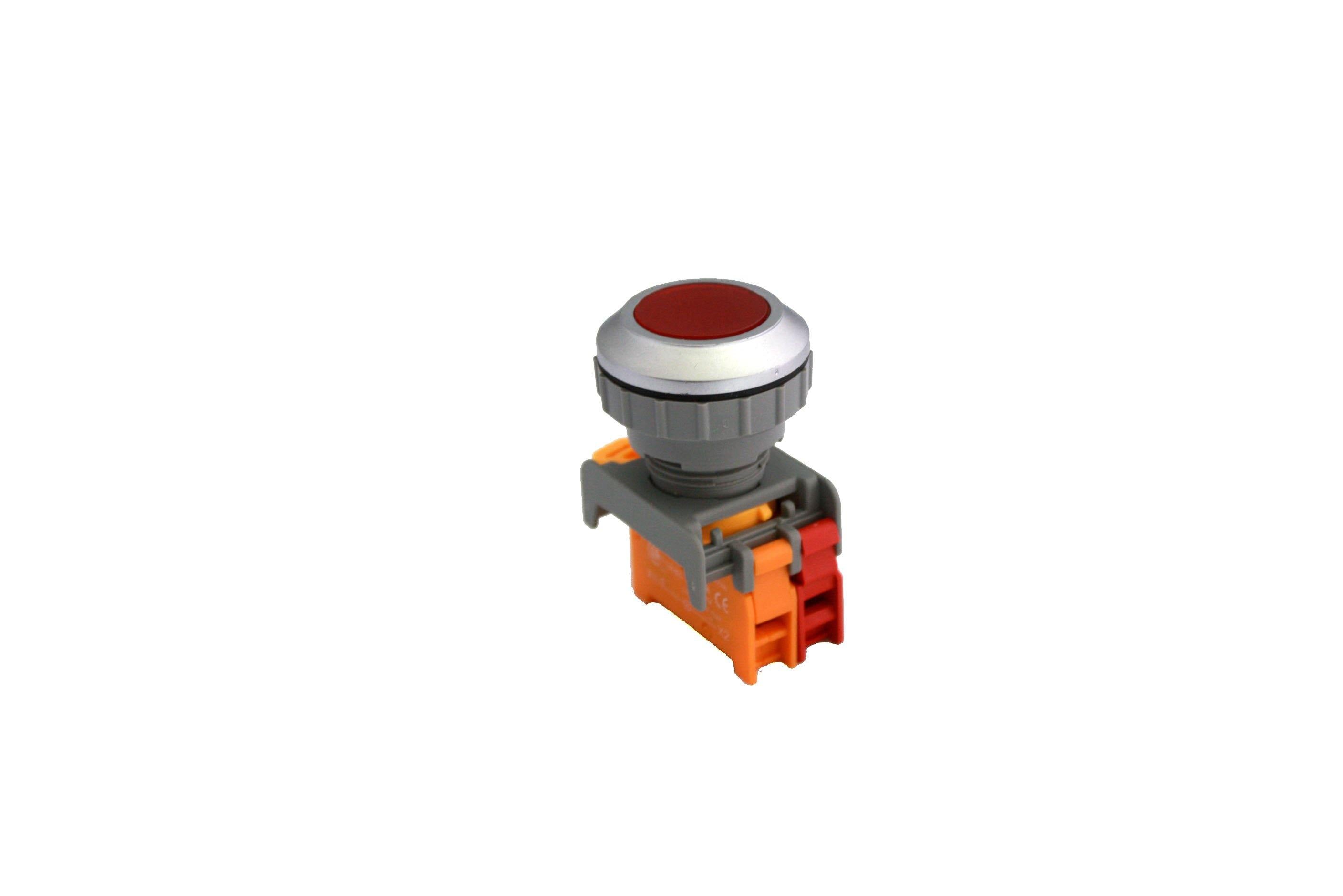 30mm Push Button Red Momentary Illuminated IIP65 LXB30 Auspicious - Qahraba