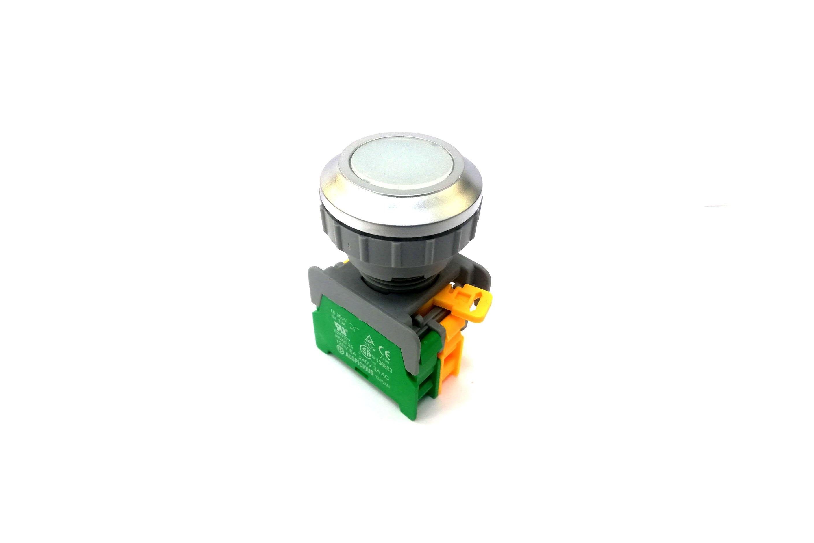 30mm Push Button White Momentary Illuminated IP65 LXB30 Auspicious ...
