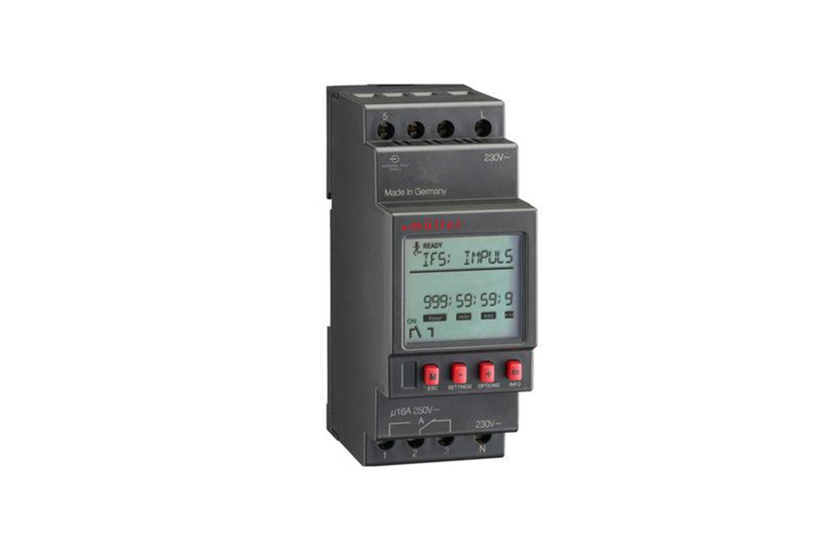 Digital Timer Relay Multi Function 230V Din Rail MR28.10 Hugo Muller ...