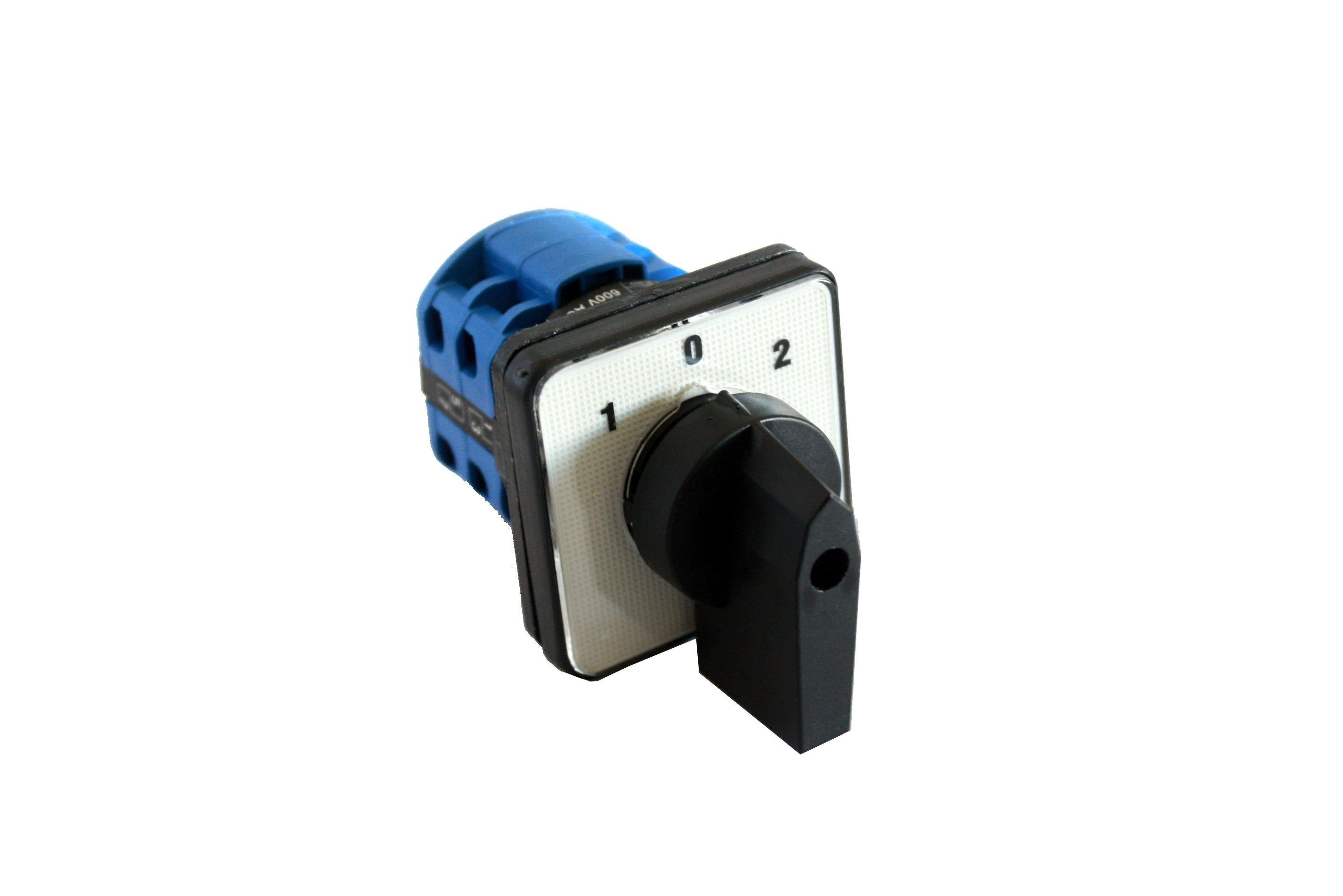 Spring Return Selector Switch 3 Position 1-0-2 20A 2Pole R212 - Qahraba